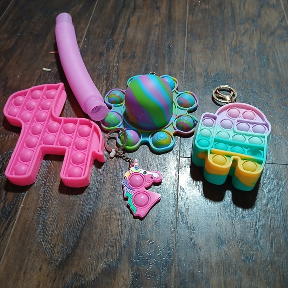 Toys | Colorful Pop Fidget Toy Set | Poshmark